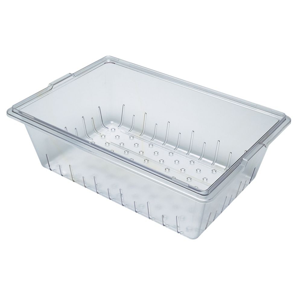 Cambro 1826CLRCW135 Camwear 18" x 26" x 5" Food Storage Box Colander ...