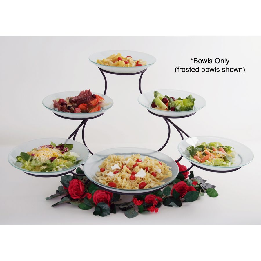 Isinglass Set of 6 Round Clear Glass Bowls For Rotunda Stand | Wasserstrom