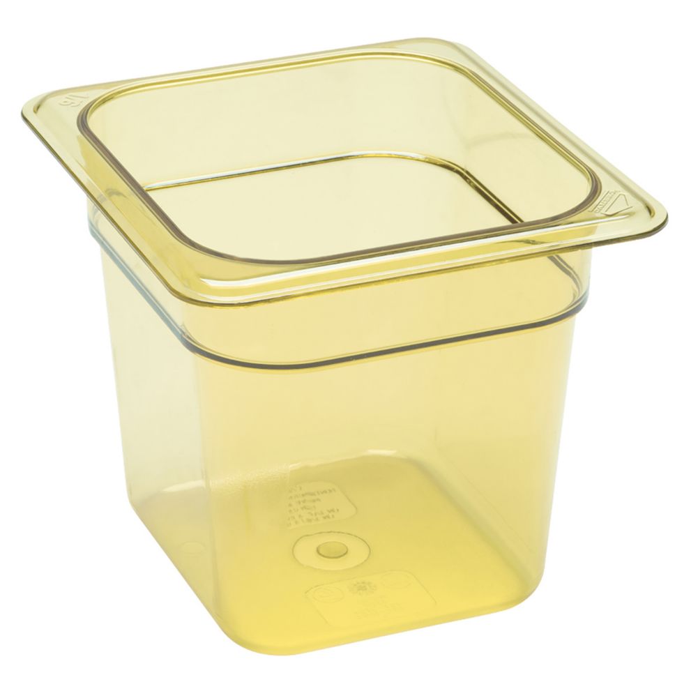 Cambro® 66HP150 Amber High Heat 1/6 Size x 6" Deep Food Pan | Wasserstrom