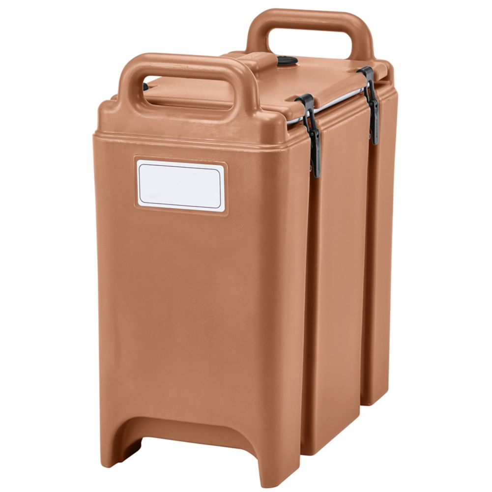 Cambro 350LCD157 Camtainer Coffee Beige 3.375 Gallon Soup Carrier ...