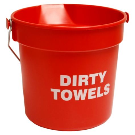 Impact Products Red Dirty Towel Bucket | Wasserstrom