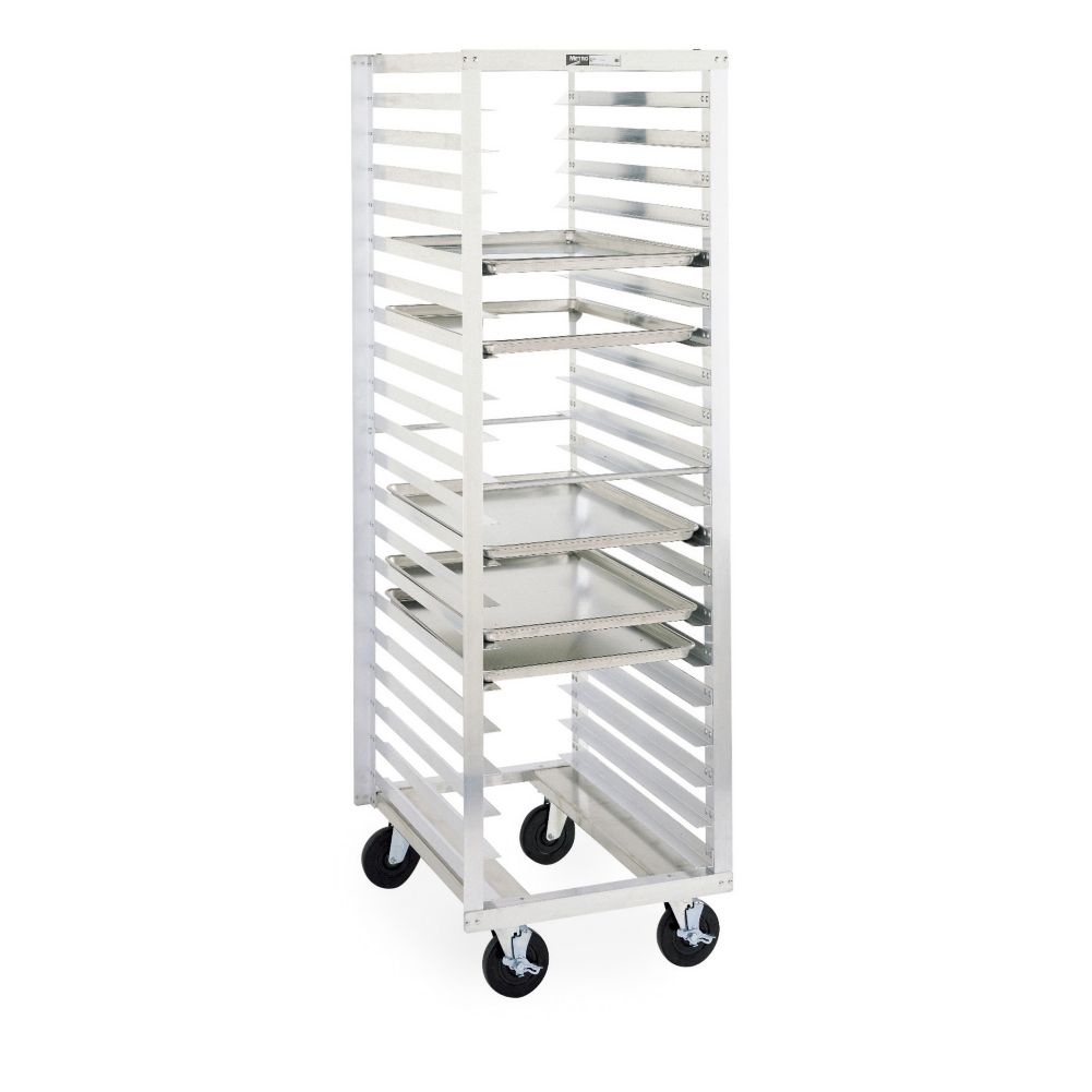 Metro RD3N Aluminum Mobile Single Section Pass-Thru End-Load Tray Rack ...