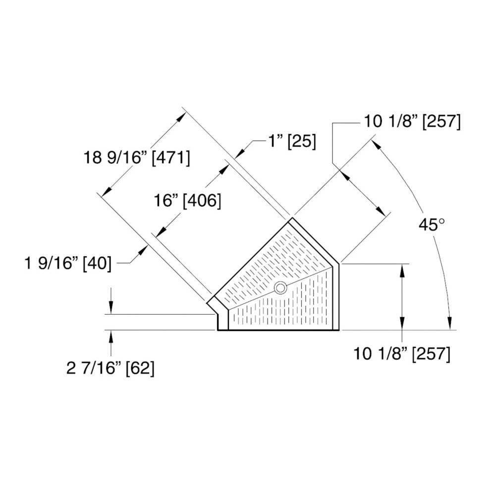 Perlick® 45 Degree Corner Filler w/ Embossed Drainboard Top | Wasserstrom