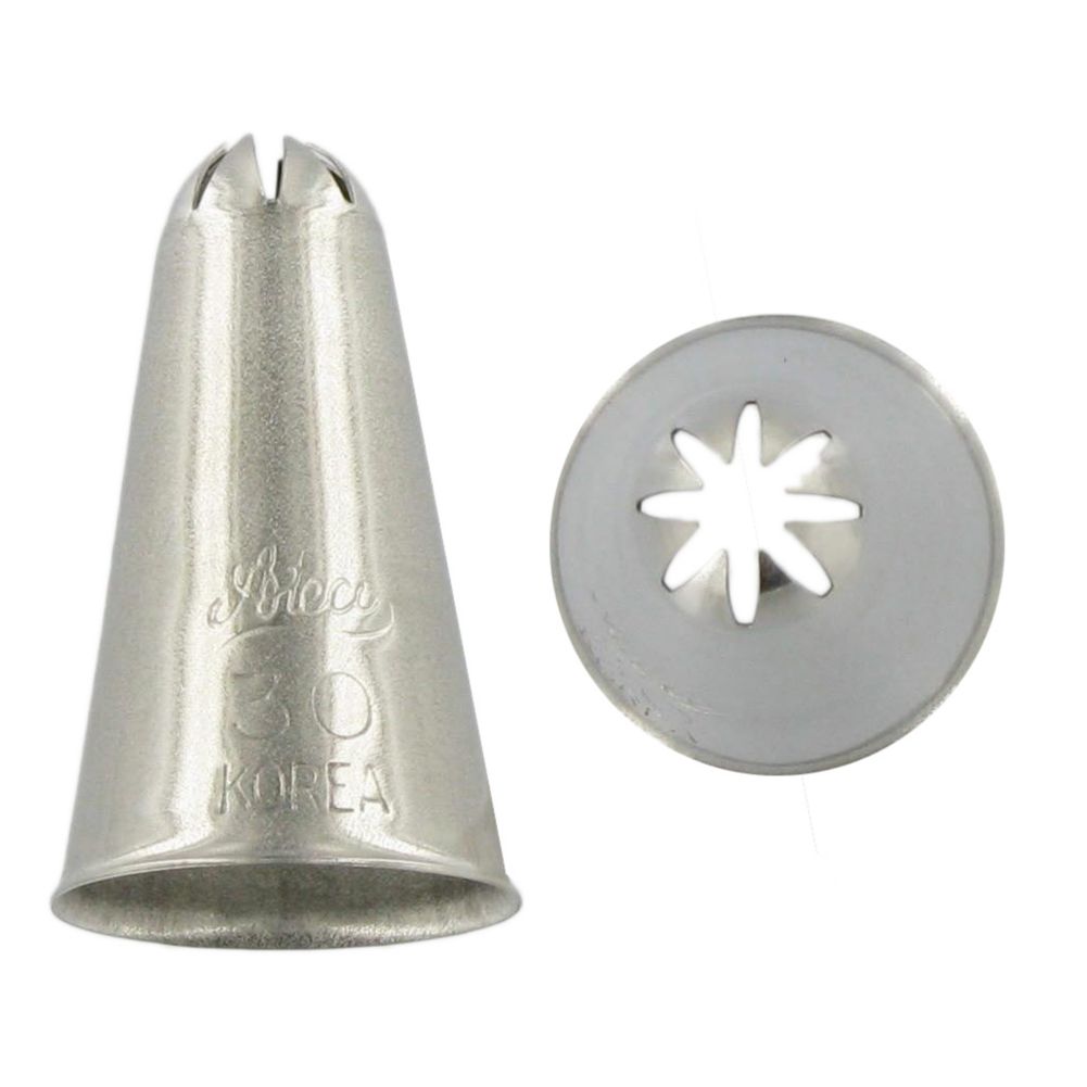 Ateco 30 Small Closed Star Decorating Pastry Tip #30 | Wasserstrom
