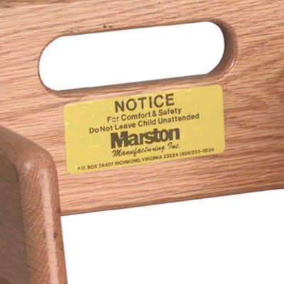 Tomlinson® 1916745 Caution Label for High Chairs | Wasserstrom