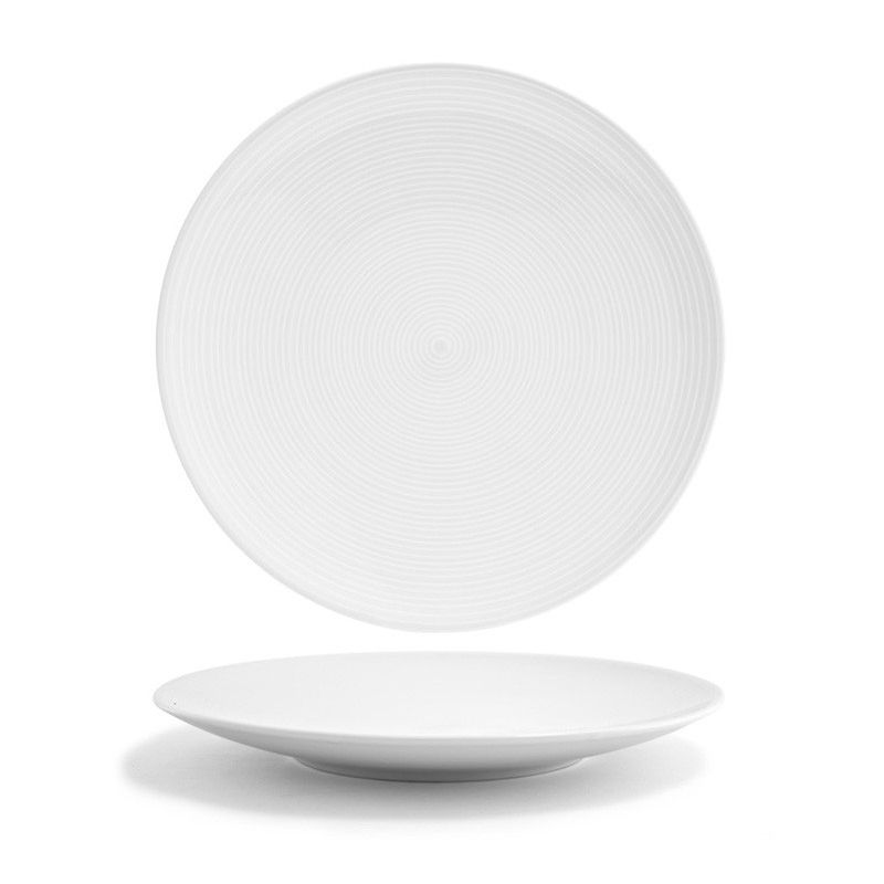 FOH DOS006WHP22 Spiral 12" White Plate - 6 / CS | Wasserstrom