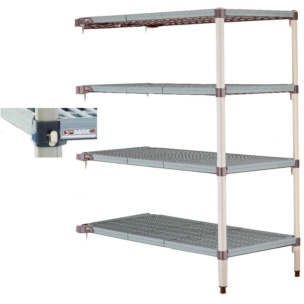 Metro® Metromax Q® 18 x 60 x 63" Add-On Shelving Unit | Wasserstrom