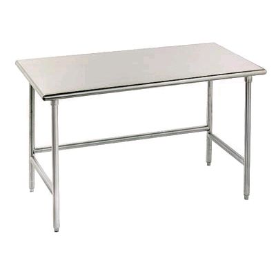 TSS Series 36in. x 36in. Flat Top S/S Open Work Table, TSS-363 ...