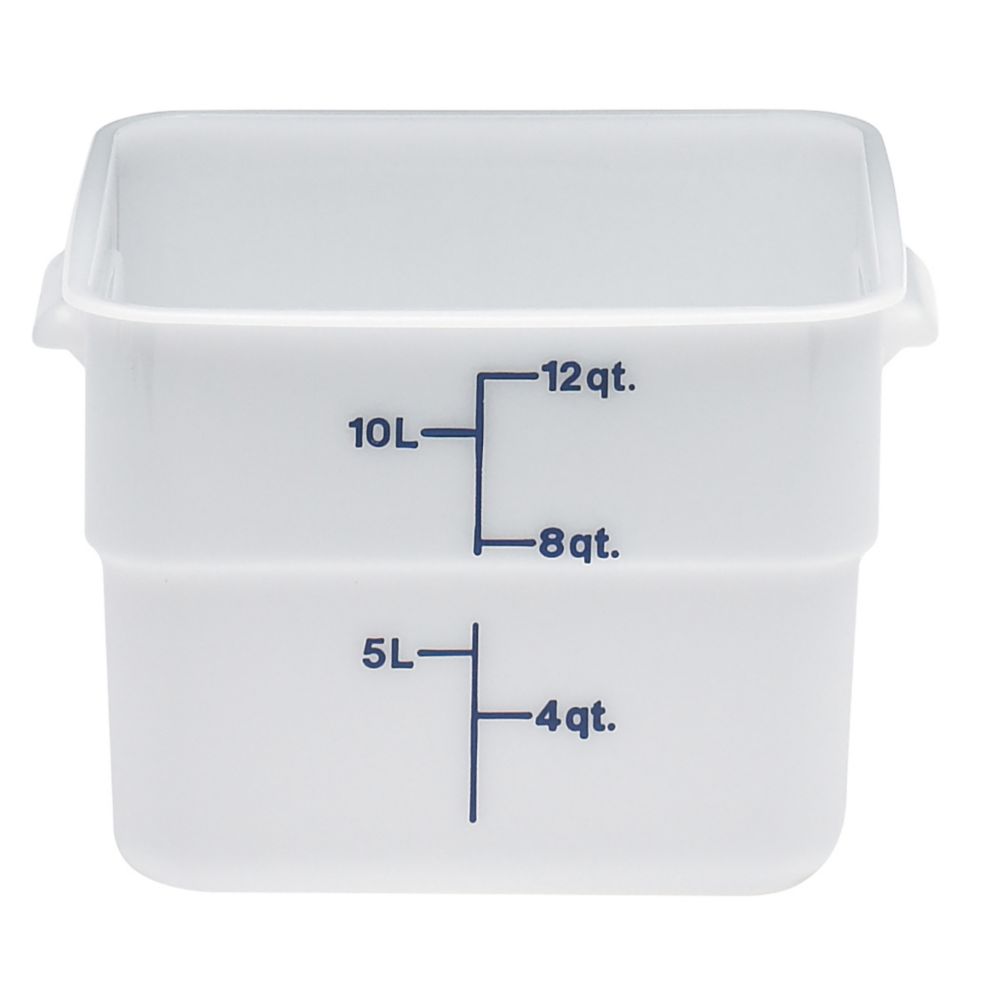 Cambro 12SFSP148 White Camwear CamSquare 12 Qt. Container | Wasserstrom