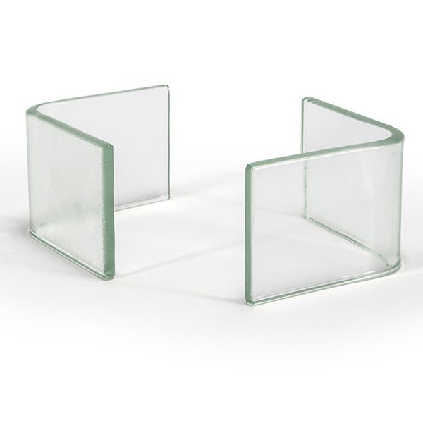 FOH BHO030CLG20 Arctic 4" x 3" Glass Riser - Set | Wasserstrom