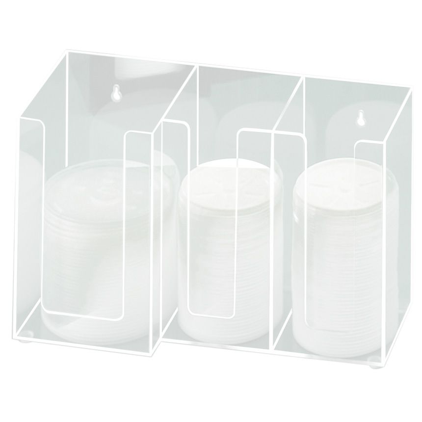 Cal-Mil 375-12 3 Compartment Clear Modular Lid Organizer | Wasserstrom