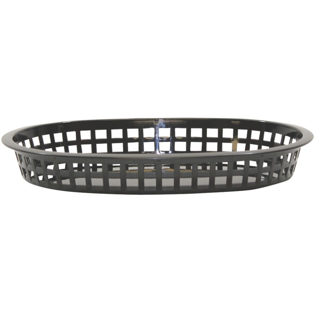 TableCraft 1076BK Black 10-1/2" Chicago Platter Basket - Dozen ...