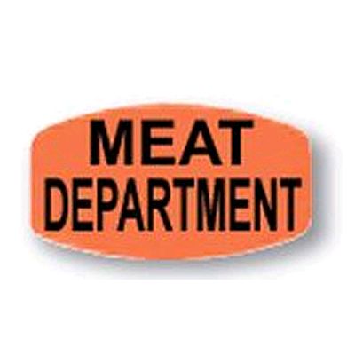 Fluorescent Oval Label, Meat Department | Wasserstrom
