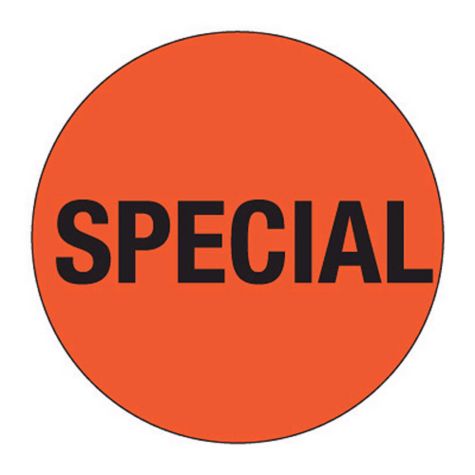 DayDots 10401-30-11 1" Red "Special" Cold Temp. Deli Label - 1000 / RL ...