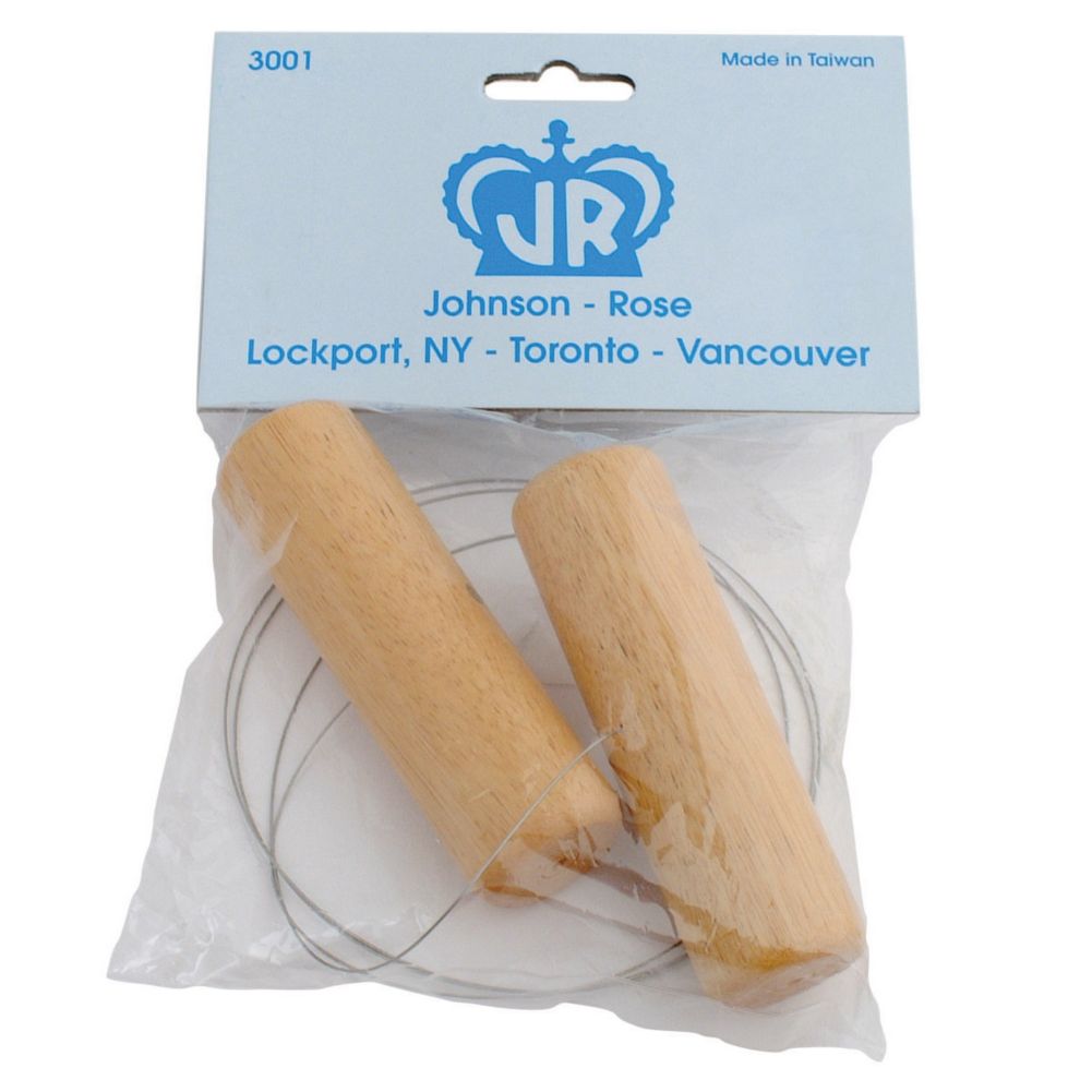 Johnson-Rose 3001 Long 44" Cheese Wire with Wood Handles | Wasserstrom