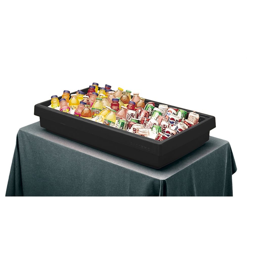 Cambro BUF48110 Black 3-Pan Tabletop Buffet Bar | Wasserstrom