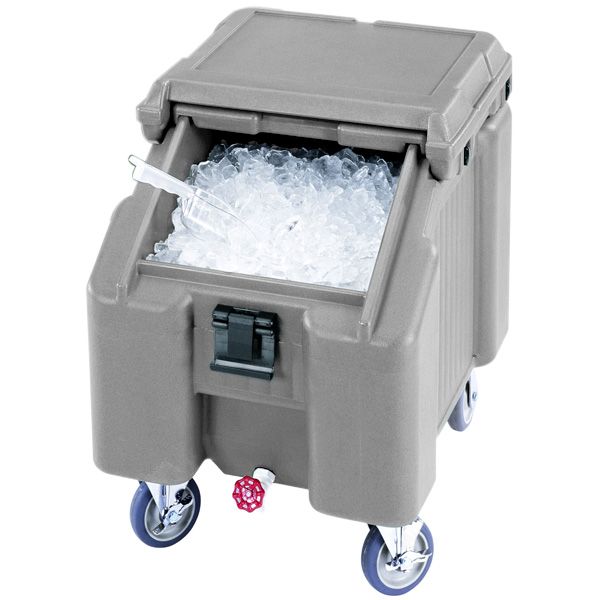 Cambro ICS100L180 Light Gray Standard SlidingLid Ice Caddy 100 lbs ...