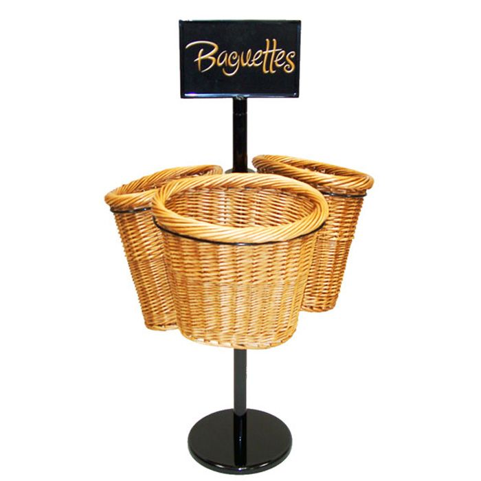 Mobile Merchandisers BS36/3 3-Basket Display Rack for Baguettes - Kit ...