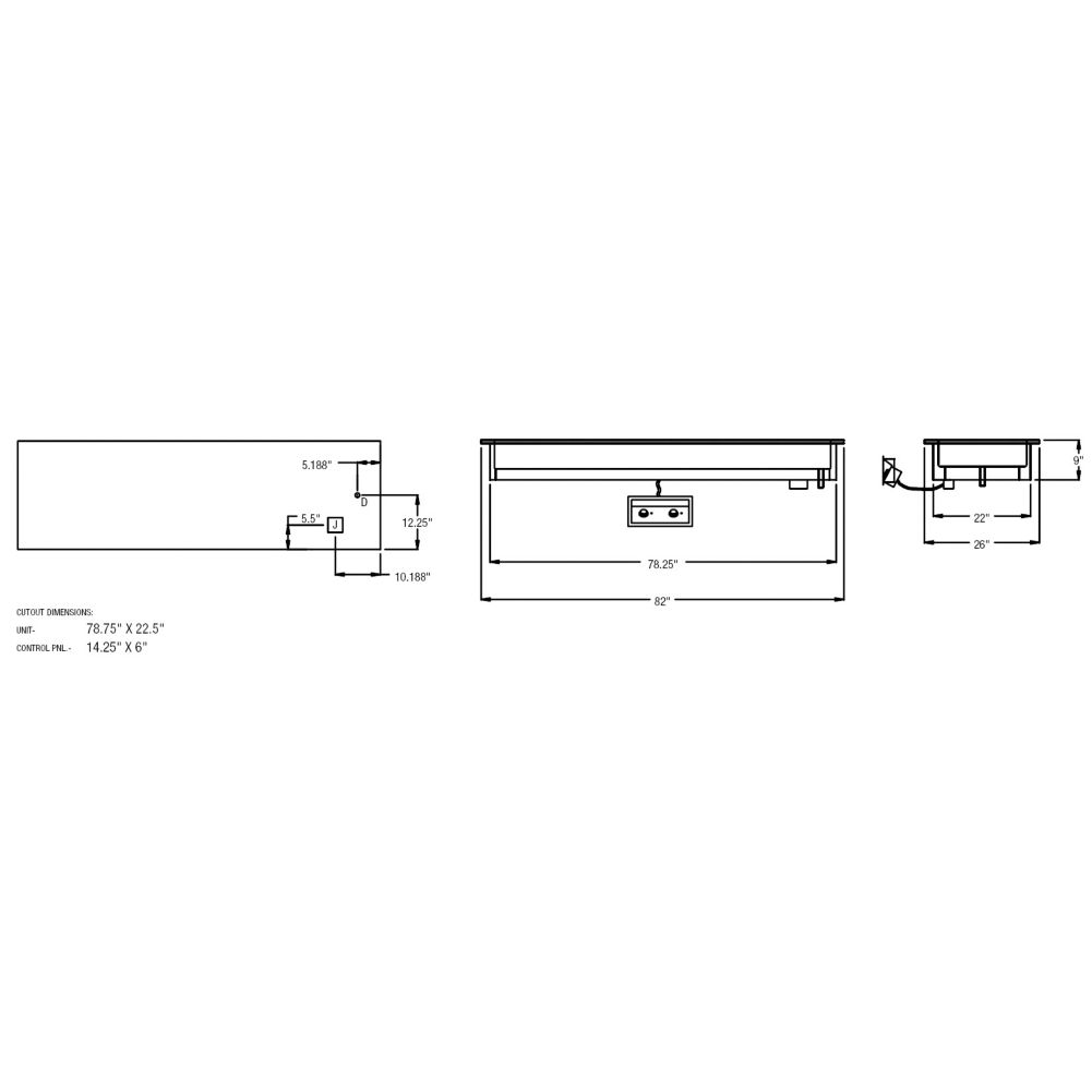 Randell® 95706-208Z Electric Drop-In Hot Food Unit | Wasserstrom