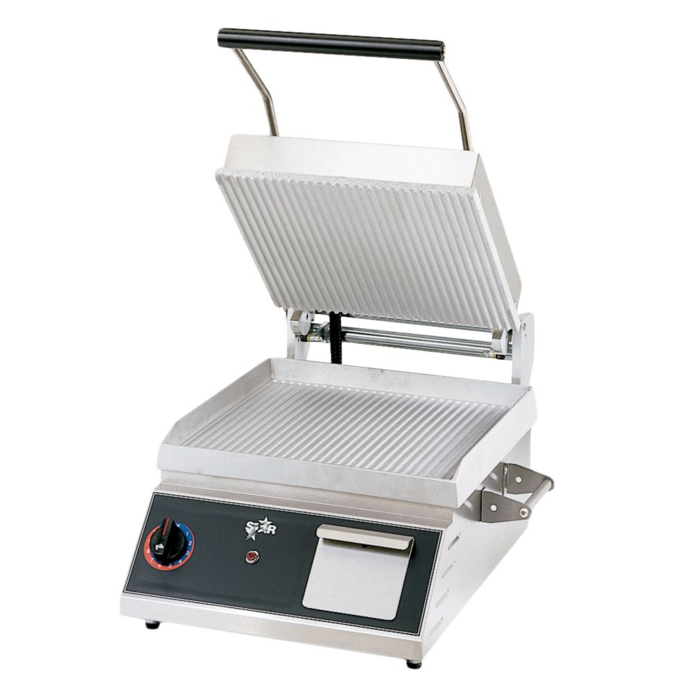 Star® CG14B-120V Pro-Max Panini Grill with Aluminum Grooved Plates ...