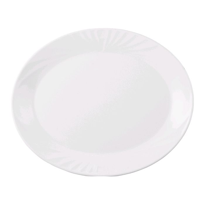 Dudson 3PWL440L Lyric 12.5" Oval Platter - 12 / CS | Wasserstrom
