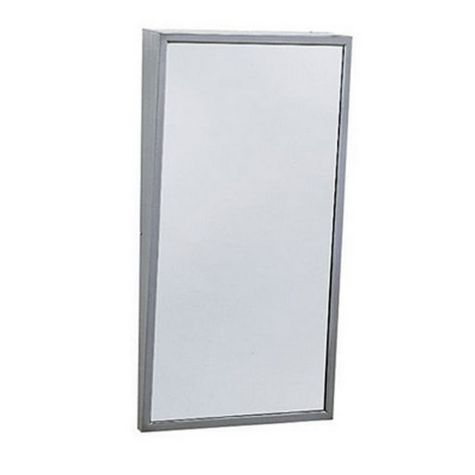 Bobrick B-293 1830 S/S 18" x 30" Fixed-Position Tilt Mirror | Wasserstrom