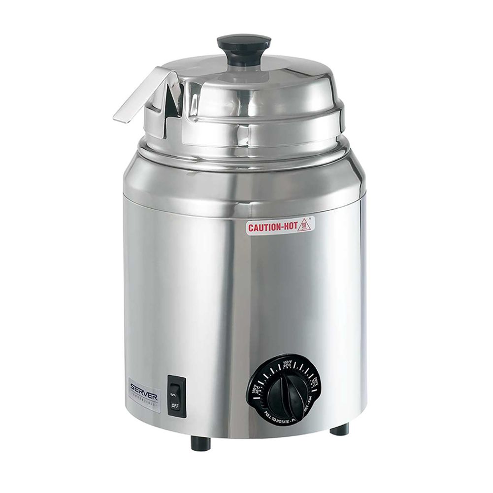 Server Products 82500 Single Vessel Warmer With Lid & Ladle | Wasserstrom