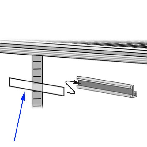 Metro® MetroMax Q® Plastic 24" Label Holder Cover | Wasserstrom