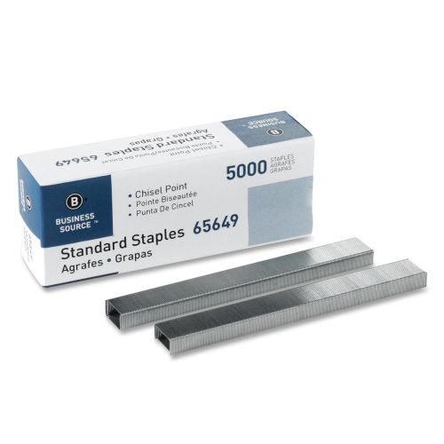 Business Source BSN65649 Standard Chisel Point Staples - 5000 / BX ...
