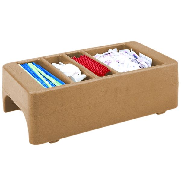 Cambro Small Coffee Beige Ultra Camtainer® Condiment Holder | Wasserstrom