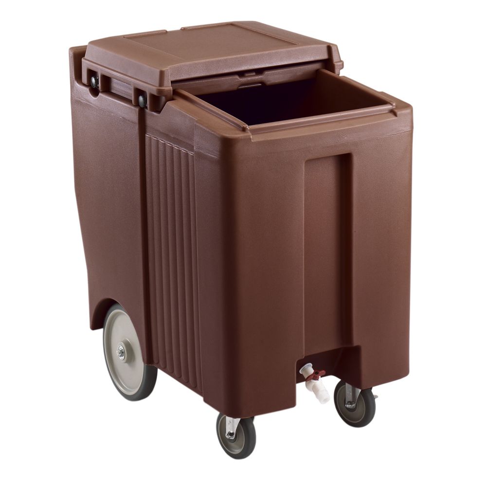 Cambro ICS175TB131 SlidingLid! Dark Brown Tall 175 Lb. Ice Caddy ...