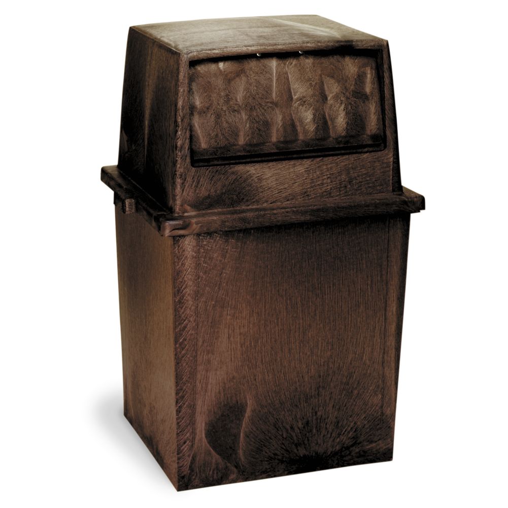 Continental 5735BN King Kan Brown Fire Resistant 35 Gal Receptacle ...