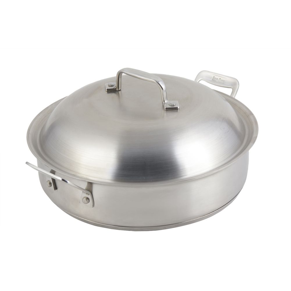 Bon Chef 60001 Cucina Stainless Steel 4 Qt. Saute Pan | Wasserstrom