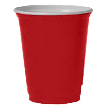 Red 12 oz Plastic Cup | Wasserstrom