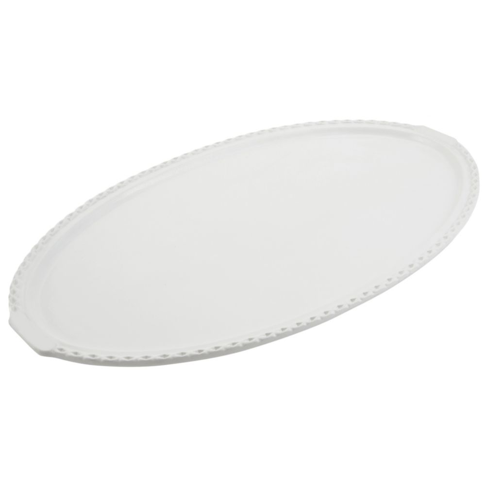 Bon Chef 2700 WHITE Sandstone Oval 19" x 33" Chef Platter | Wasserstrom