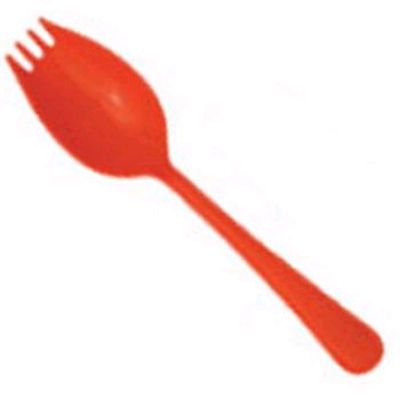 Orange Safety Plastic Polypro Spork - 360 / CS | Wasserstrom