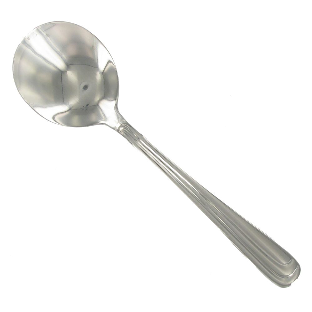 Oneida B455SRBF Boulevard Round Bowl Soup Spoon - Dozen | Wasserstrom