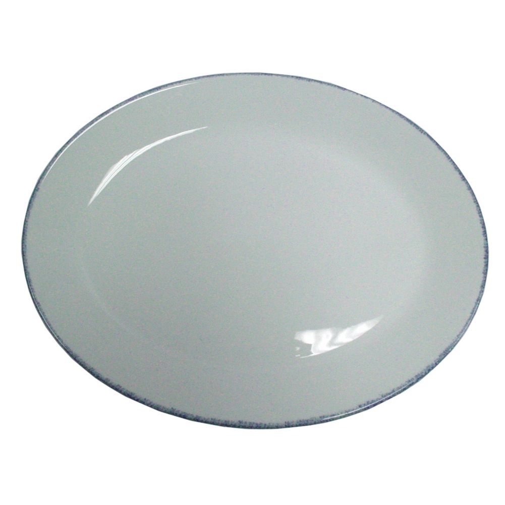 Steelite 17100140 Performance Blue Dapple Oval Coupe Platter - 12 / CS ...