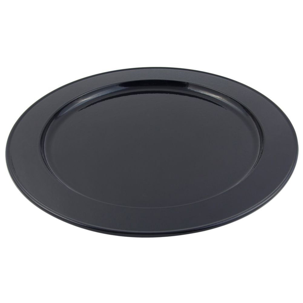 Bon Chef Black Sandstone Round 18" Platter | Wasserstrom