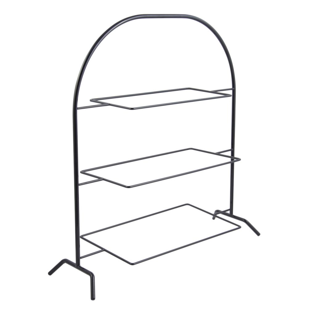 Bon Chef 7002 BLACK 3-Tier Wire Display Stand for Rectangular Pans ...