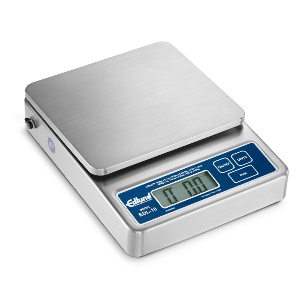 Edlund EDL-10 HD S/S Digital Scale with Rechargeable Battery Pack ...