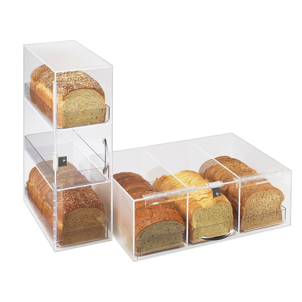 Cal-Mil 1204 Clear Acrylic 3-Tier Bread Case | Wasserstrom