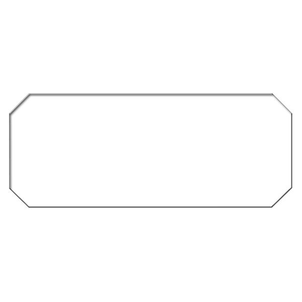 Shaw & Slavsky 603-B-NI Blank White 1" x 2.75" Name Insert | Wasserstrom
