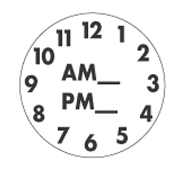DayDots 10239-00-11 SupeRemovable 1" Round Clock Label - 1000 / RL ...