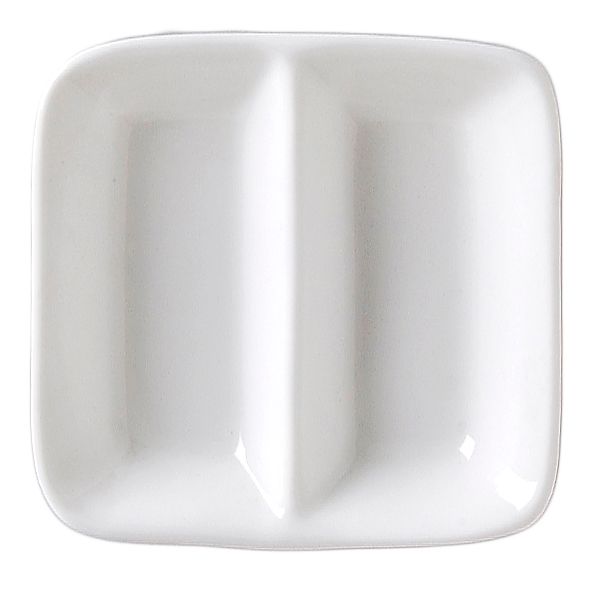 Vertex® China RB-DS Rubicon Square Divided Sauce Dish - 72 / CS ...
