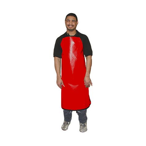 Carry Hot Inc. VA-RED Red Vinyl Apron | Wasserstrom
