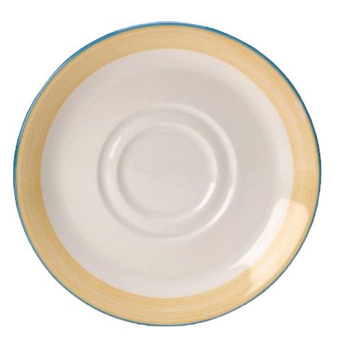 Steelite 15300165 Performance Rio Yellow Double Well Saucer - 36 / CS ...