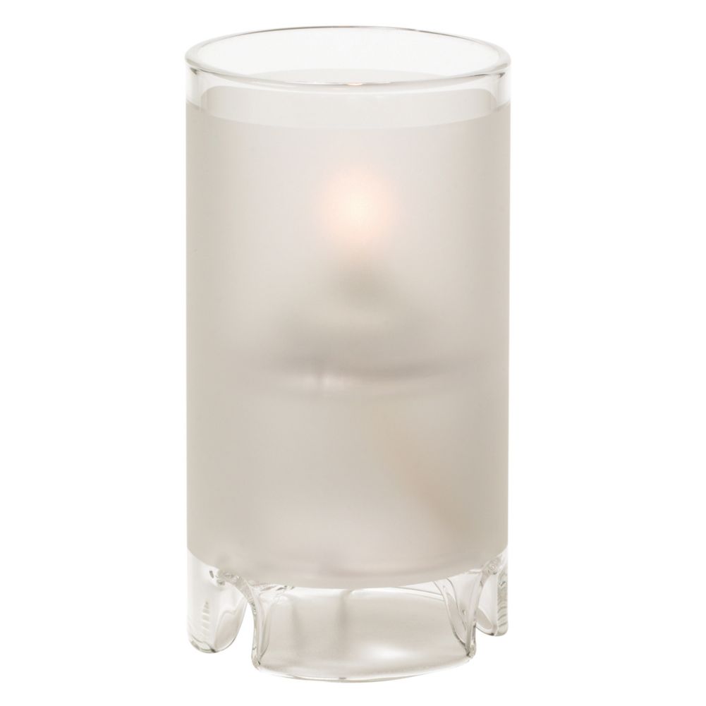 Hollowick 48017F Miniature Satin Crystal Glass Cylinder Lamp | Wasserstrom