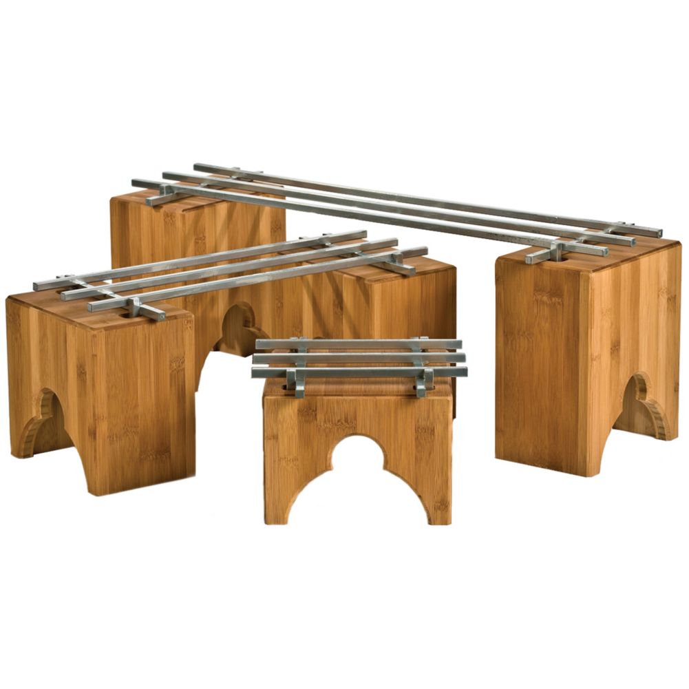 Buffet Euro RR3000BBKIT Rail and Bamboo Riser Set | Wasserstrom