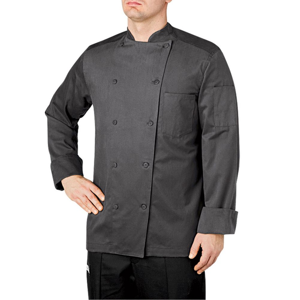 Chefwear® 5005-81 XL Smoke Traditional Chef Jacket | Wasserstrom